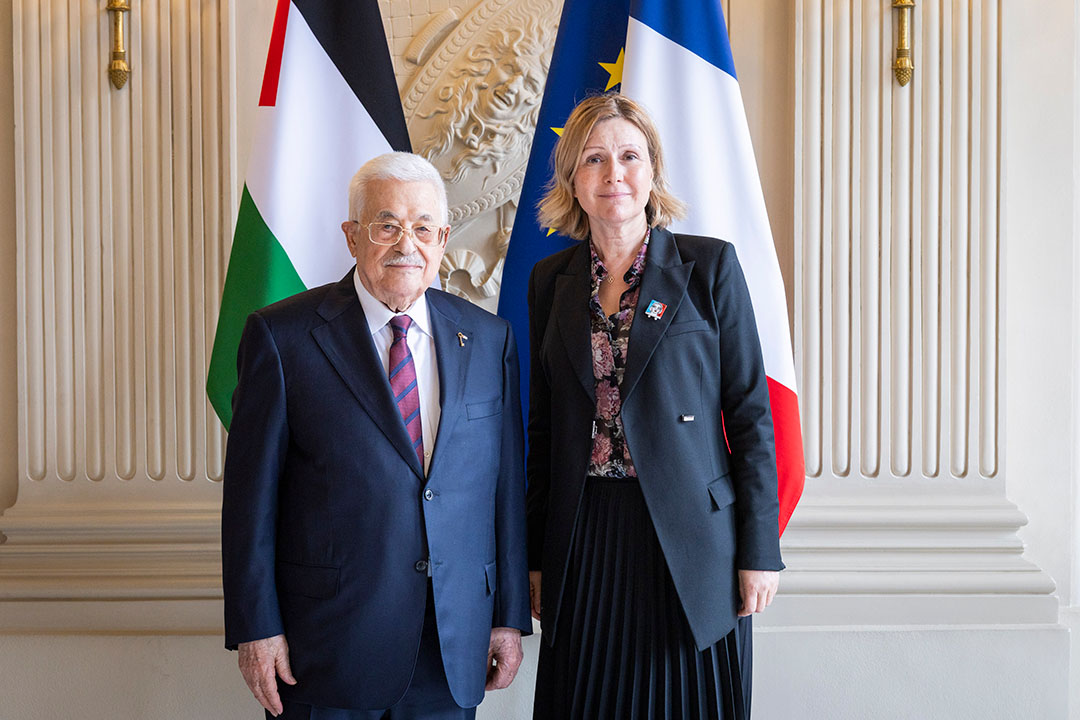 Mahmoud Abbas reçu à l'Assemblée nationale